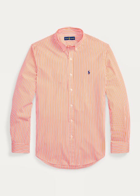 Slim Fit Striped Stretch Poplin Shirt 710867292003 Polo Ralph Lauren